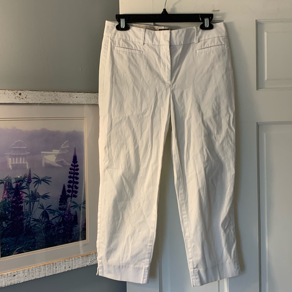 Talbots 6p White Crop Capris. - Gem